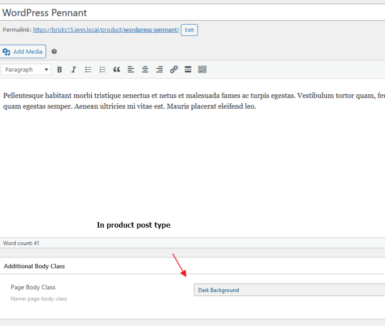 Add Dynamic Body Css Class Control Bricks Builder Page Settings Customization Pure Coding